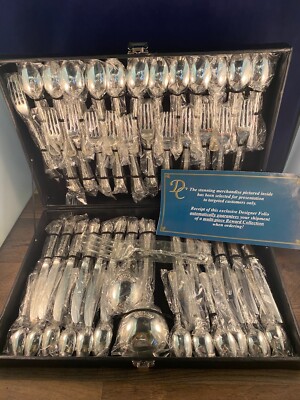 51pc DAVCO Silver Co Flatware 12 Place Setting Set American Classic ...