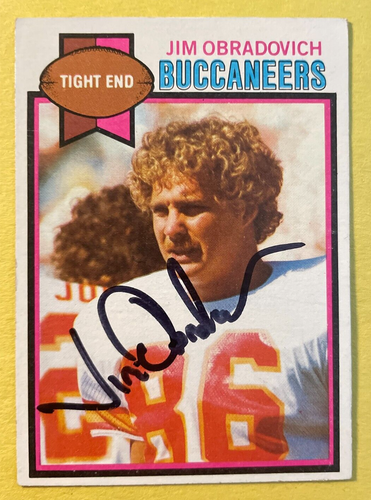 SIGNED JIM OBRADOVICH 1979 TOPPS FOOTBALL CARD AUTOGRAPH - BUCCANEERS ...