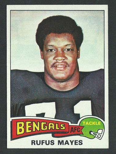 1975 Topps #168 RUFUS MAYES Cincinnati Bengals OHIO STATE BUCKEYES ...