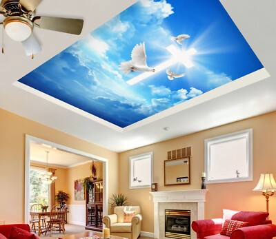 3D Sky Cross G4215 Ceiling WallPaper Murals Wall Print Decal Deco Erin ...