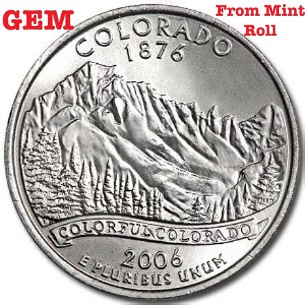 2006 P Colorado State Quarter **GEM BU** From Original Roll | eBay