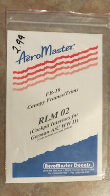 AeroMaster RLM 02 Canopy Frames/Trims German Cockpit Interiors decal | eBay