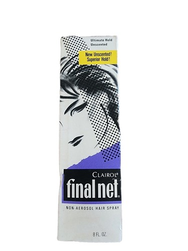 Vintage 1989 Clairol Final Net Non-Aerosol Hairspray Ultimate Hold 8oz ...