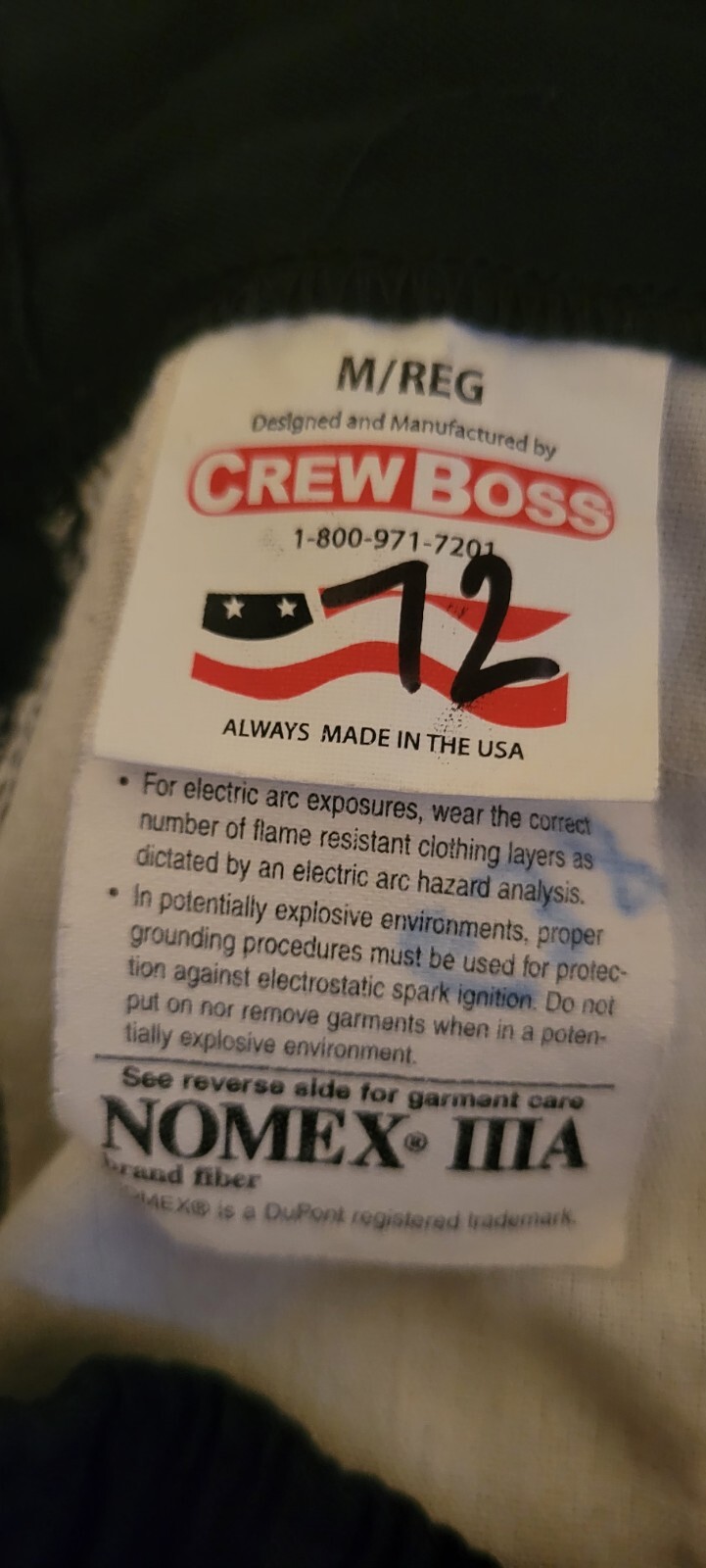Medium 30 Crew Boss Mens BDU Nomex Dual Compliant Sta… - Gem