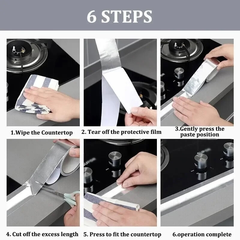 Exhaust Pipe Sealing Kitchen Leak Proof Heat Insulation Aluminum Foil ...