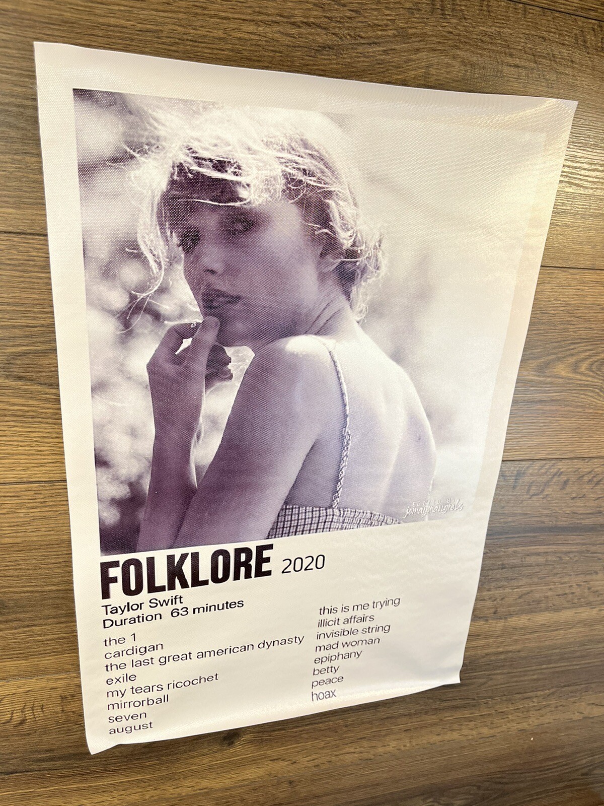Taylor Swift - Folklore 2020 Canvas Lithograph Poster 24" x 16" NEW | eBay