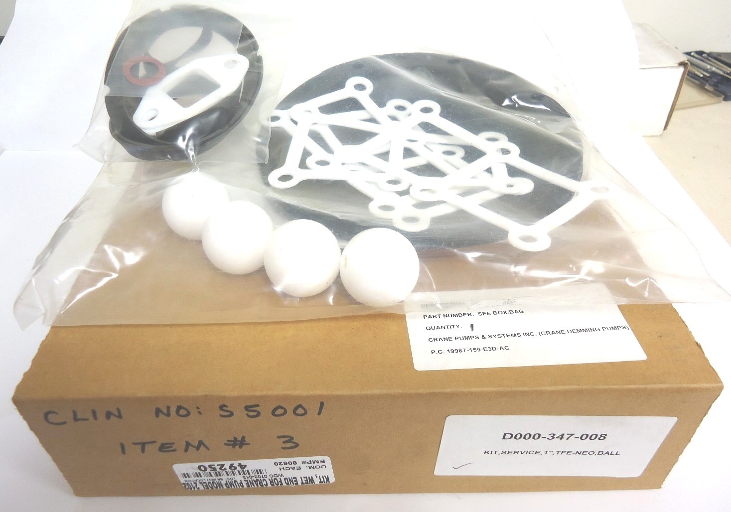 Deming Crane D000-347-008 Service Kit Wet End 1" TFE-NEO Ball | eBay