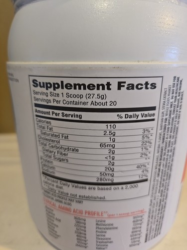 365 Whole Foods Grass-Fed Whey Protein Powder Chocolate 19.4 oz ...