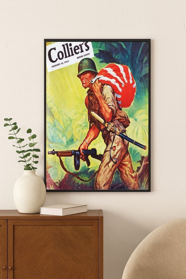 Collier's (1943) Vintage WWII Poster - 24x36” Premium Art Print 200GSM ...