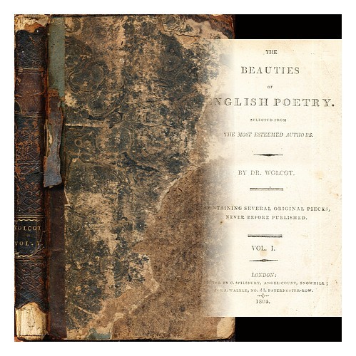 WOLCOT, JOHN (1738-1819) The beauties of English poetry. : Selected ...