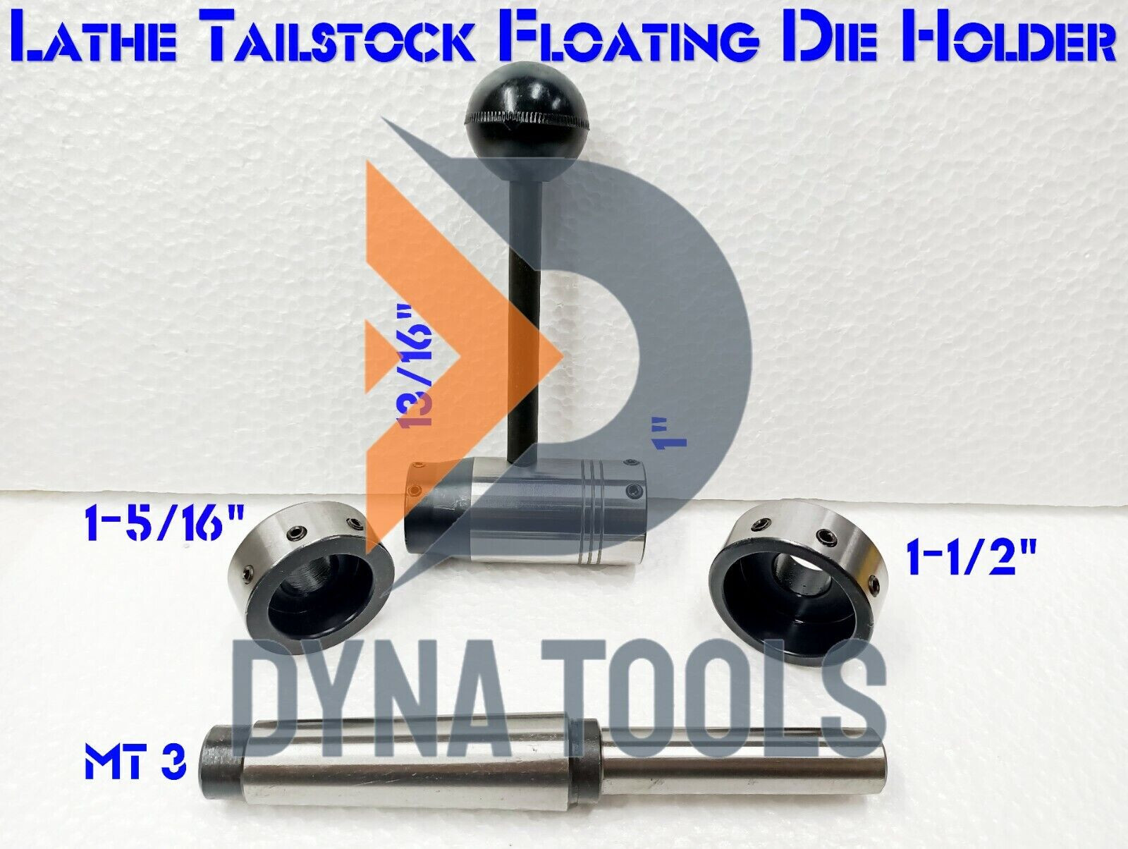 Lathe Tailstock Floating Die Holder Set 3MT Shank Hold Inch Size ...
