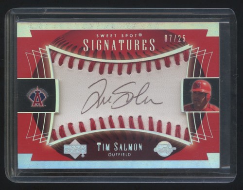 2003 UD SWEET SPOT TIM SALMON AUTOGRAPH SSP #ED 07/25 RARE ANGELS ...