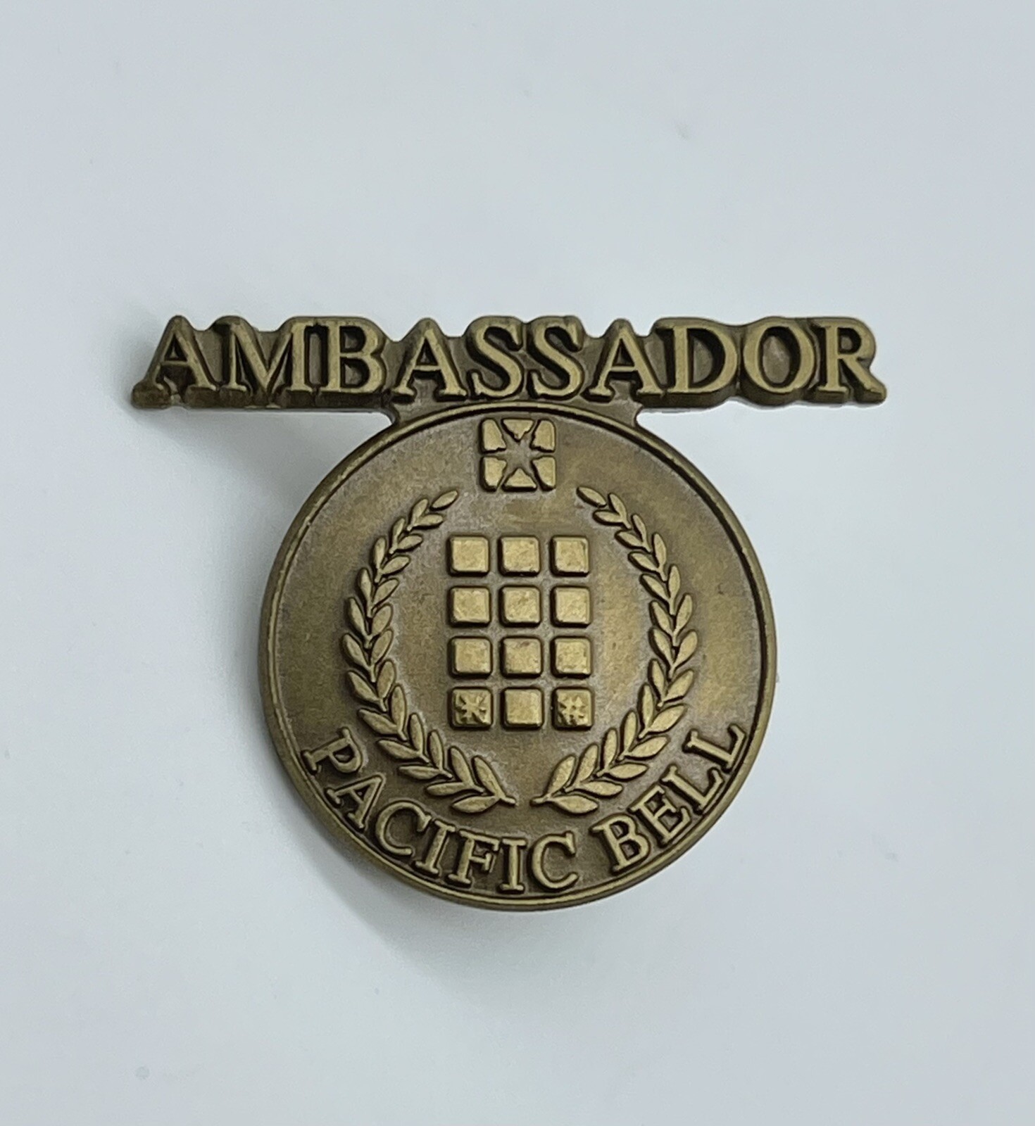 Vintage Pacific Bell Ambassador Gold Tone Lapel Pin Badge Utilities ...