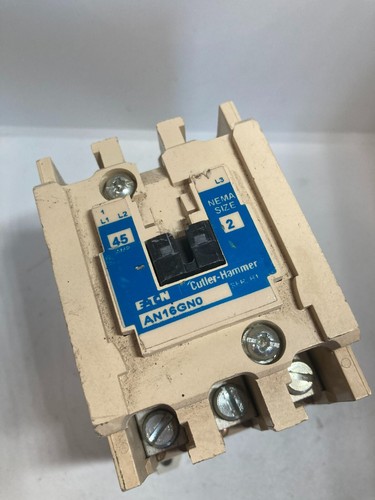 CUTLER HAMMER AN16GN0 STARTER NEMA SIZE 2 45 AMP SERIES E1 | eBay