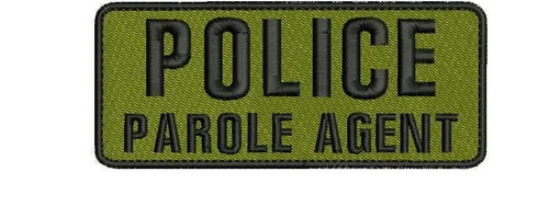 POLICE PAROLE AGENT embroidery patches 2x4 hook od green | eBay
