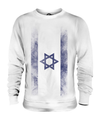 ISRAEL FADED FLAG UNISEX SWEATER TOP YISRAEL ISRAELI ISR?'?L SHIRT ...