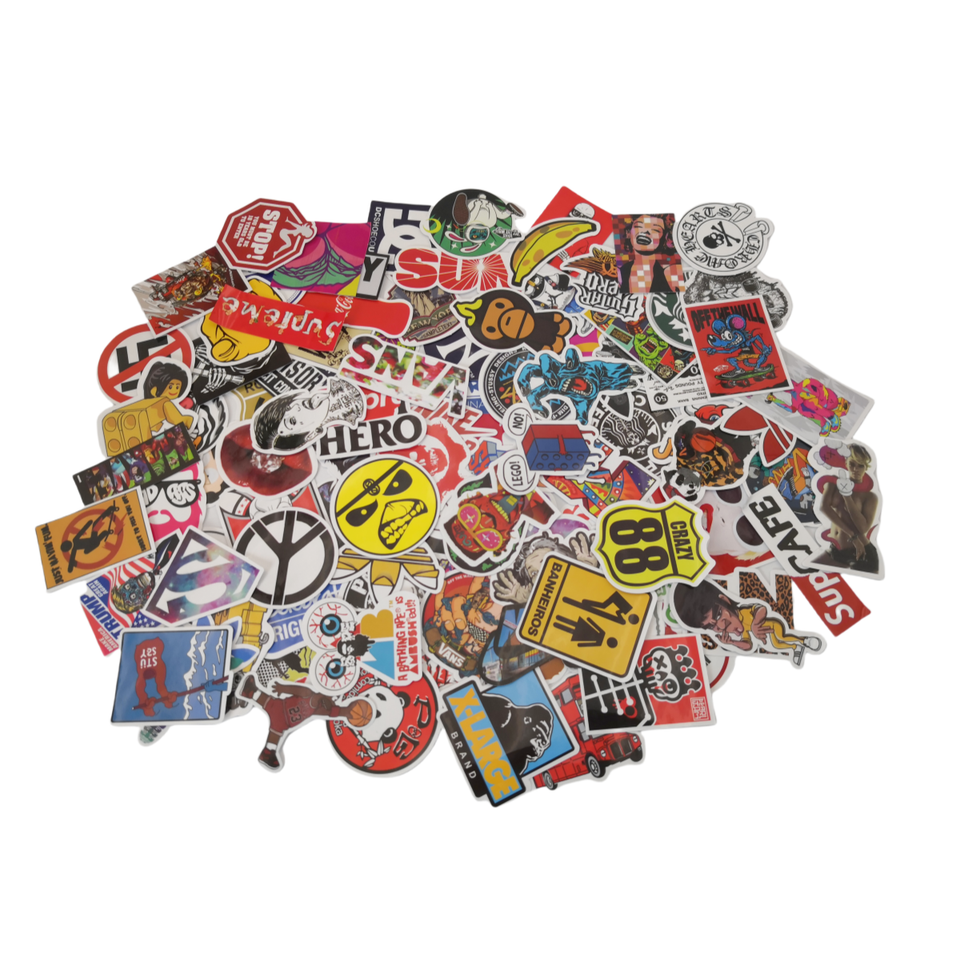 100 Random Skateboard Stickers Bomb Vinyl Laptop Luggage Decals Dope ...