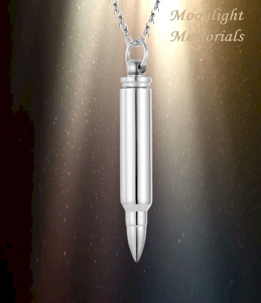 New Bullet Rifle Cremation Urn Keepsake Ashes Memorial Necklace | eBay