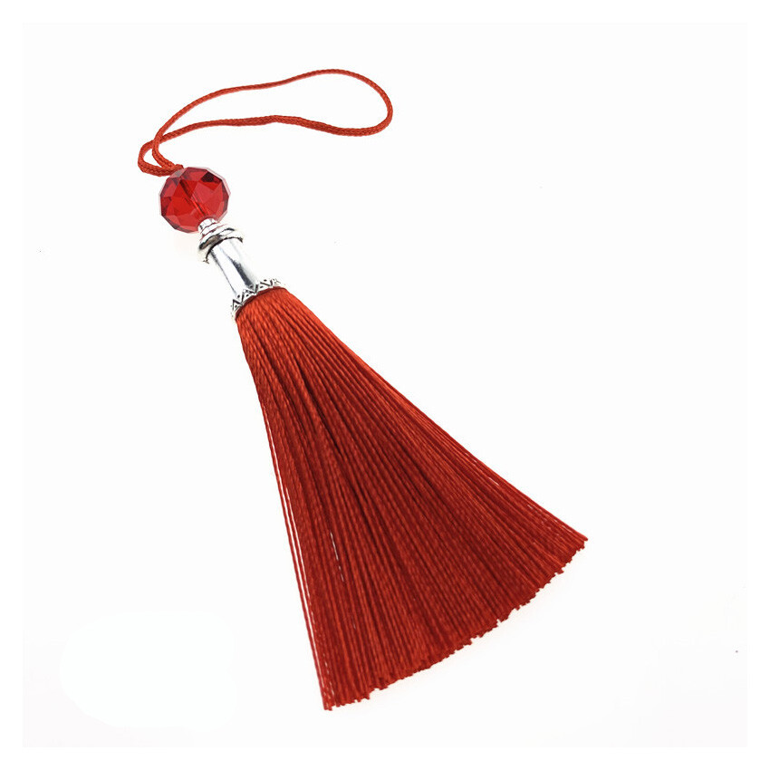 10pc 3'' Crystal Bead tassels DIY Earrings tassel charms pendant Trim ...