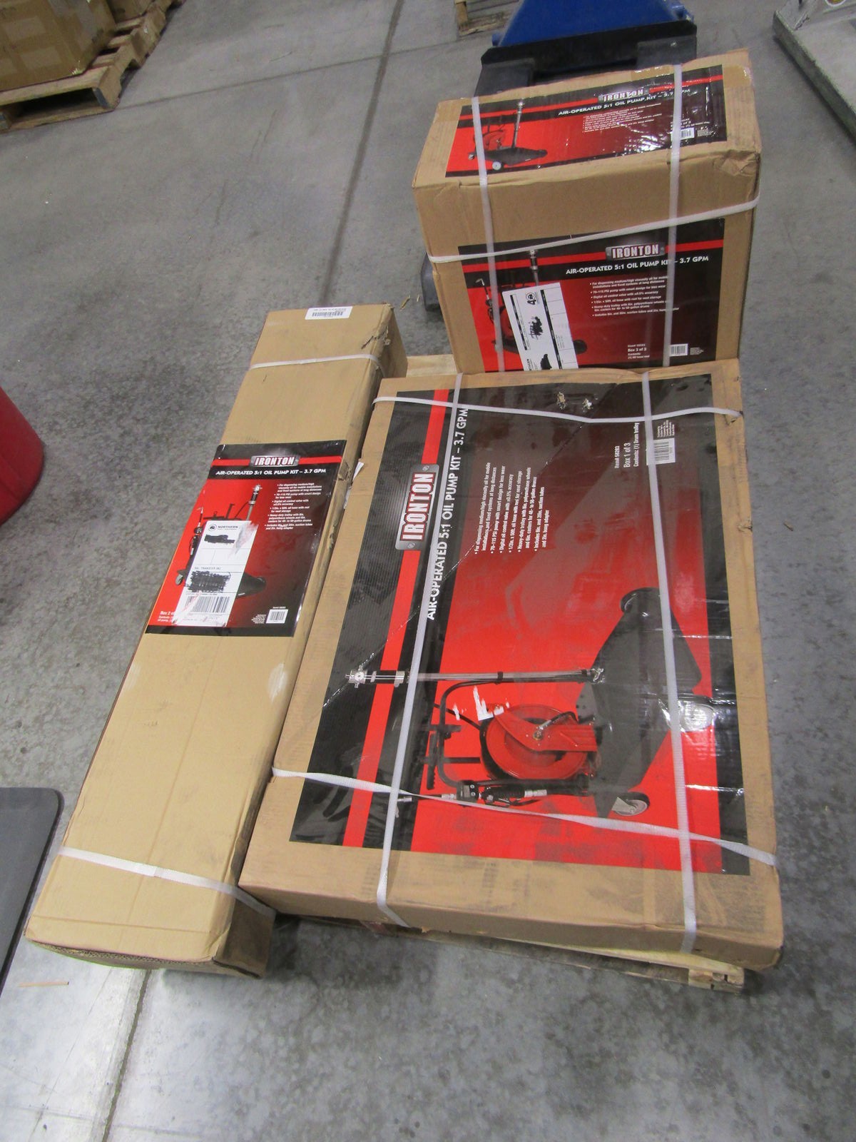 Ironton Air-Operated 5:1 Oil Pump Kit With Cart & Hose Reel 58283 | eBay