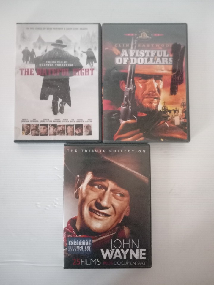 Lot Of 25 Western Cowboy John Wayne Clint Eastwood DVD Movies Some ...