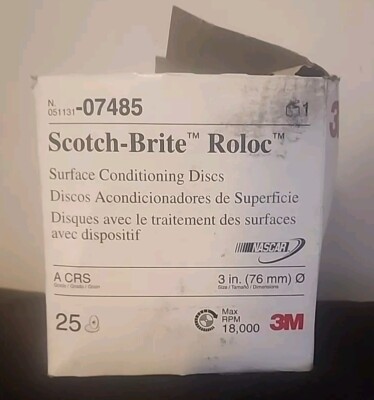 3M 07485 Scotch-Brite Roloc Brown Surface Conditioning Disc 3" 25/box ...