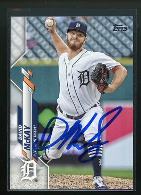 2020 Topps DAVID MCKAY Signed Card autograph AUTO TIGERS YANKEES RAYS ...
