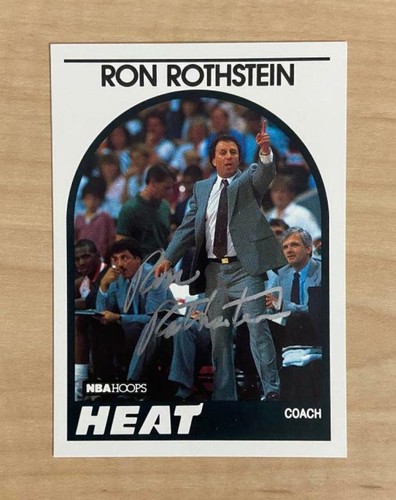 RON ROTHSTEIN MIAMI HEAT SIGNED AUTOGRAPHED 89-90 NBA HOOPS CARD #172 W ...