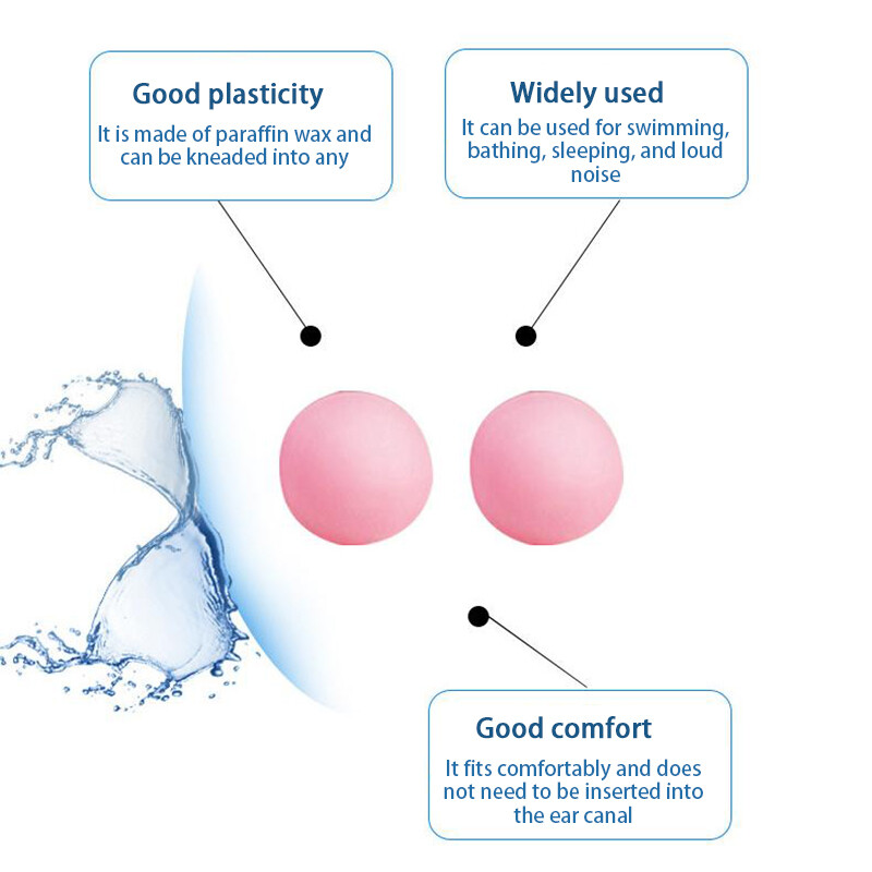 2Pcs Wax Cotton Ear Plugs Comfortable Adjustable Sleep Anti Snore ...