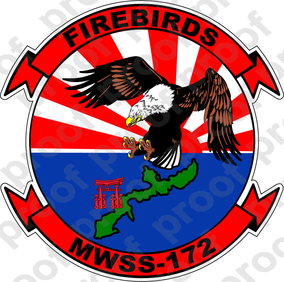 STICKER USMC MWSS 172 FIREBIRDS ooo USMC Lisc No 20187 | eBay