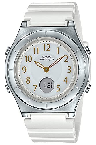 Casio LWA-M145-7 Wave Ceptor Wristwatch Radio Solar Woman's White Resin ...