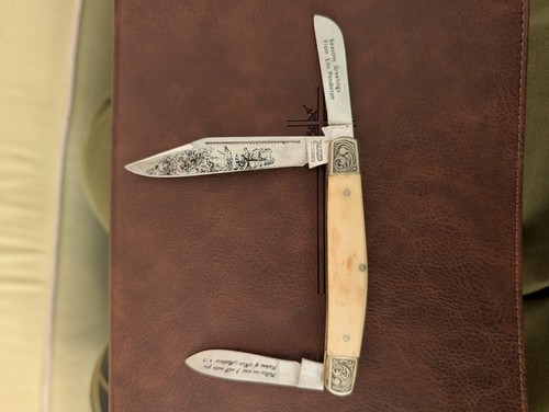Vintage Parker Cut Co. Bone 3 Blade Jesus Sermon On The Mount Pocket ...