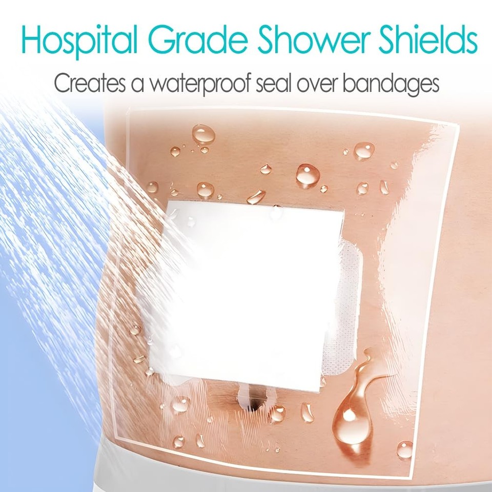 10"x12" Waterproof Shower Cover Incision Bandages for Large Wound with ...