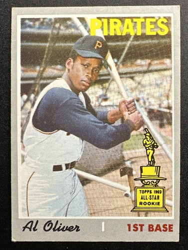 1970 TOPPS BASEBALL PIRATES ALL-STAR ROOKIE CARD AL OLIVER 166 VG ...