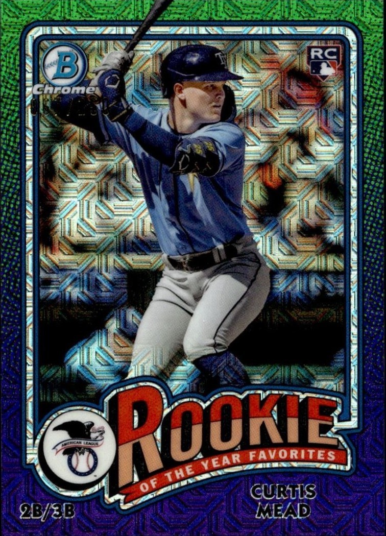 2024 Bowman - Mega Box Chrome Rookie of the Year Favorites Curtis Mead ...