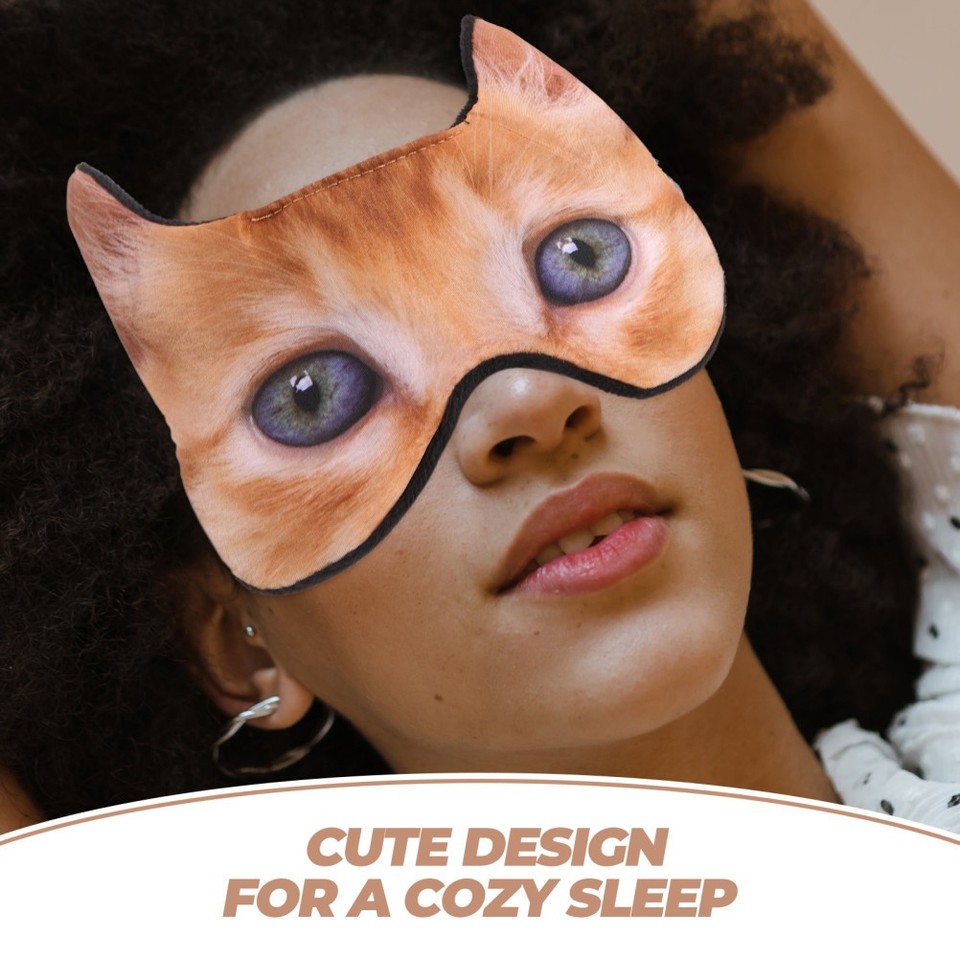 Soft Sleeping Blindfold Cute Animal Eye Mask Cartoon Light-blocking ...
