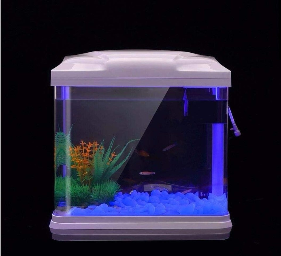 Oubest Fish Tank Rocks Glow Blue/Glow in The Dark Pebbles for blue ...