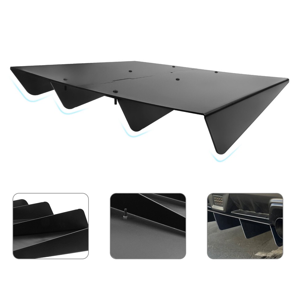Universal Rear Diffuser 4 Shark Fins Under Bumper Splitter Unpainted ...