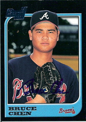 BRUCE CHEN 1997 BOWMAN # 212 AUTOGRAPHED CARD, BRAVES !! | eBay