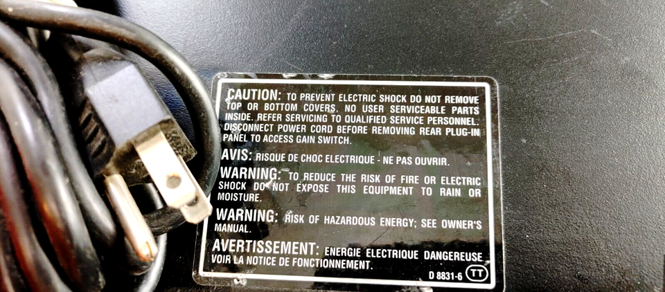 CROWN D45 2 Channel Stereo Audio Power Wave Amp Amplfier D-45 XLR 120W ...