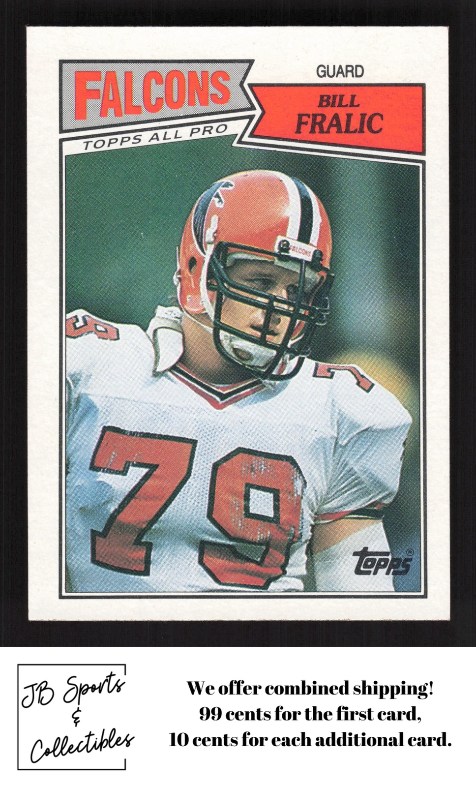 1987 Topps Bill Fralic #255 Atlanta Falcons | eBay