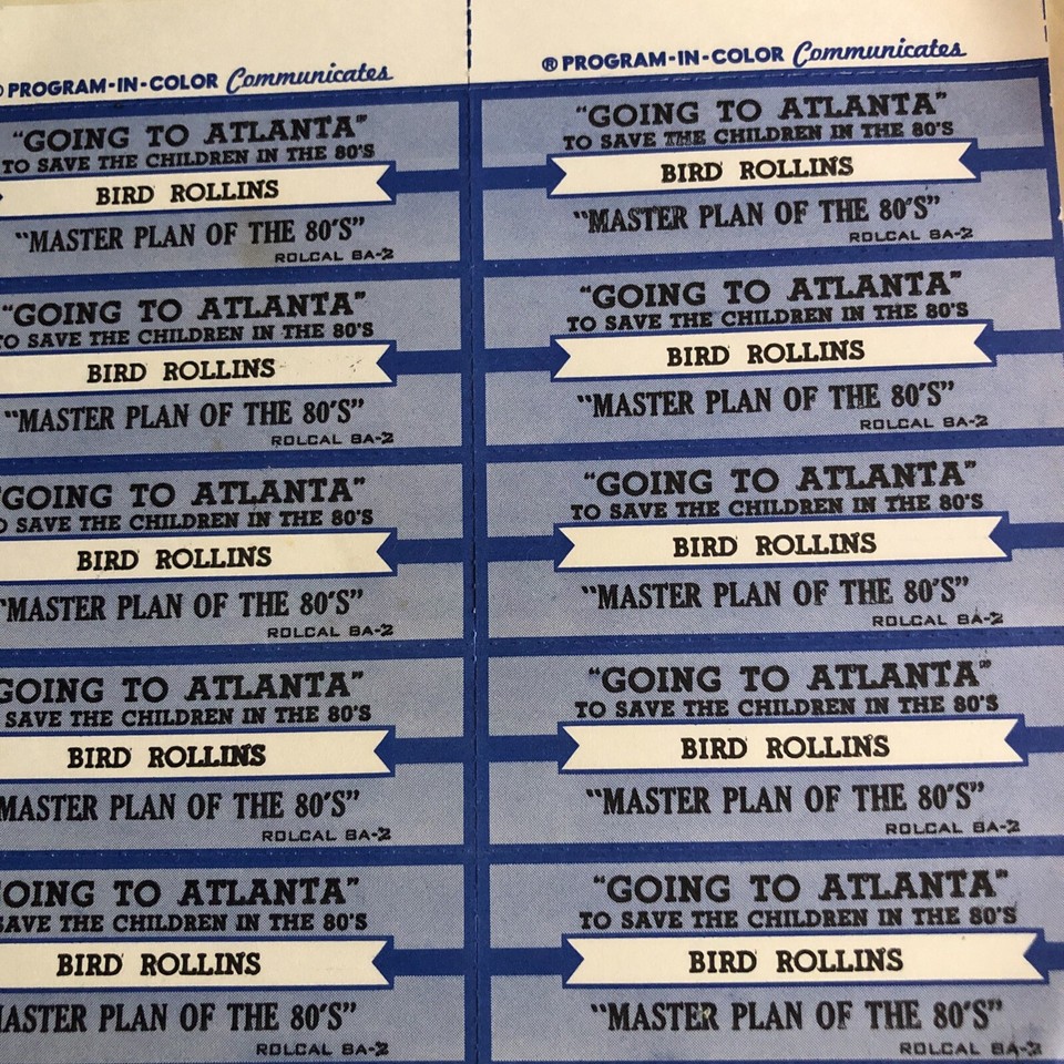Bird Rollins 45 Going To Atlanta To Save The Children In The 80's ...