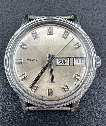 Working Vintage 70’s Mens Timex 16850 2773 Mechanical Wind Day/Date ...