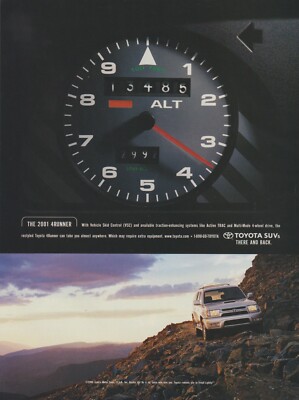 2001 Toyota 4Runner - Altimeter, Mountain Climbing, Rocky Road - Print ...