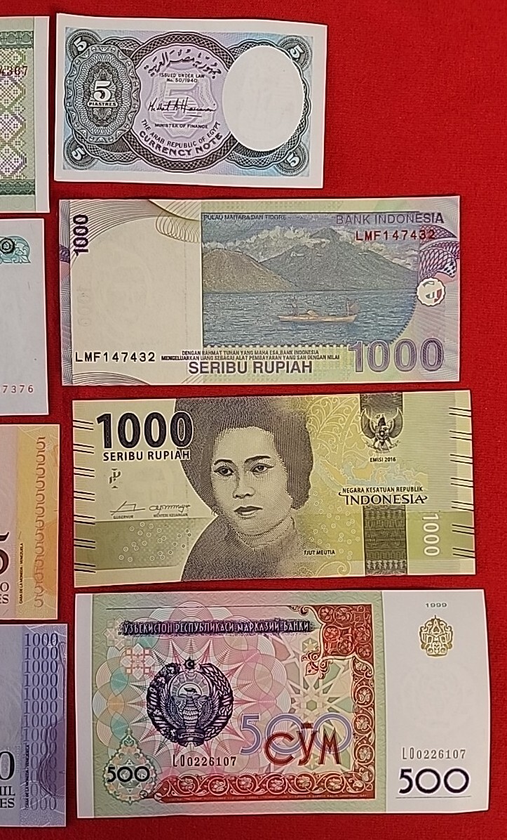 UNC Lot of 8 Different Foreign PAPER MONEY BANKNOTES WORLD CURRENCY | eBay