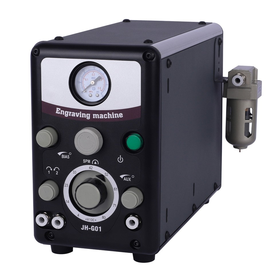 Pneumatic Jewelry Engraver Dual-Head Engraving Machine Pneumatic Impact ...