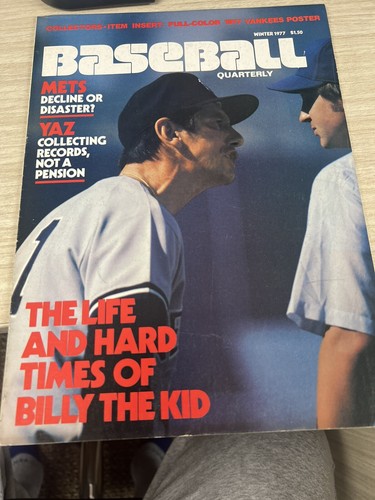 BASEBALL QUARTERLY Winter 1977 Yaz Mets Yankees Color Poster Billy ...