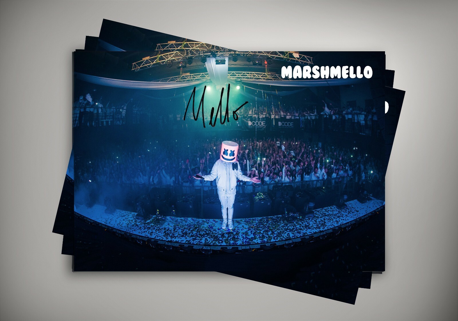 DJ Marshmello Live Onstage Autographed Poster Print. A3 A2 A1 Sizes | eBay
