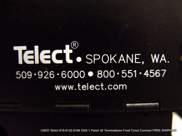 Telect 010-0132-0104 DSX-1 Panel 32 Terminations F Cross Connect FREE ...
