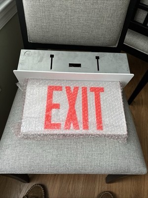Pathway Double Sided Exit Sign LTX2CRW Red with White Backround 120 ...